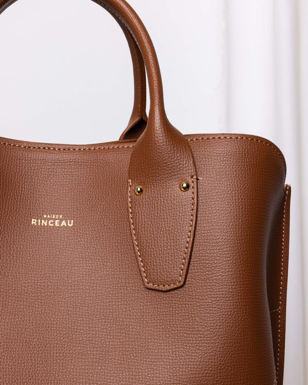 MAISON RINCEAU | Le Grand Rosa Camel Grainé - Sac bandoulière en cuir